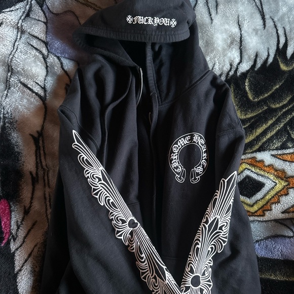 Chrome Hearts | Sweaters | Chrome Hearts Zip Up Hoodie Limited Edition ...